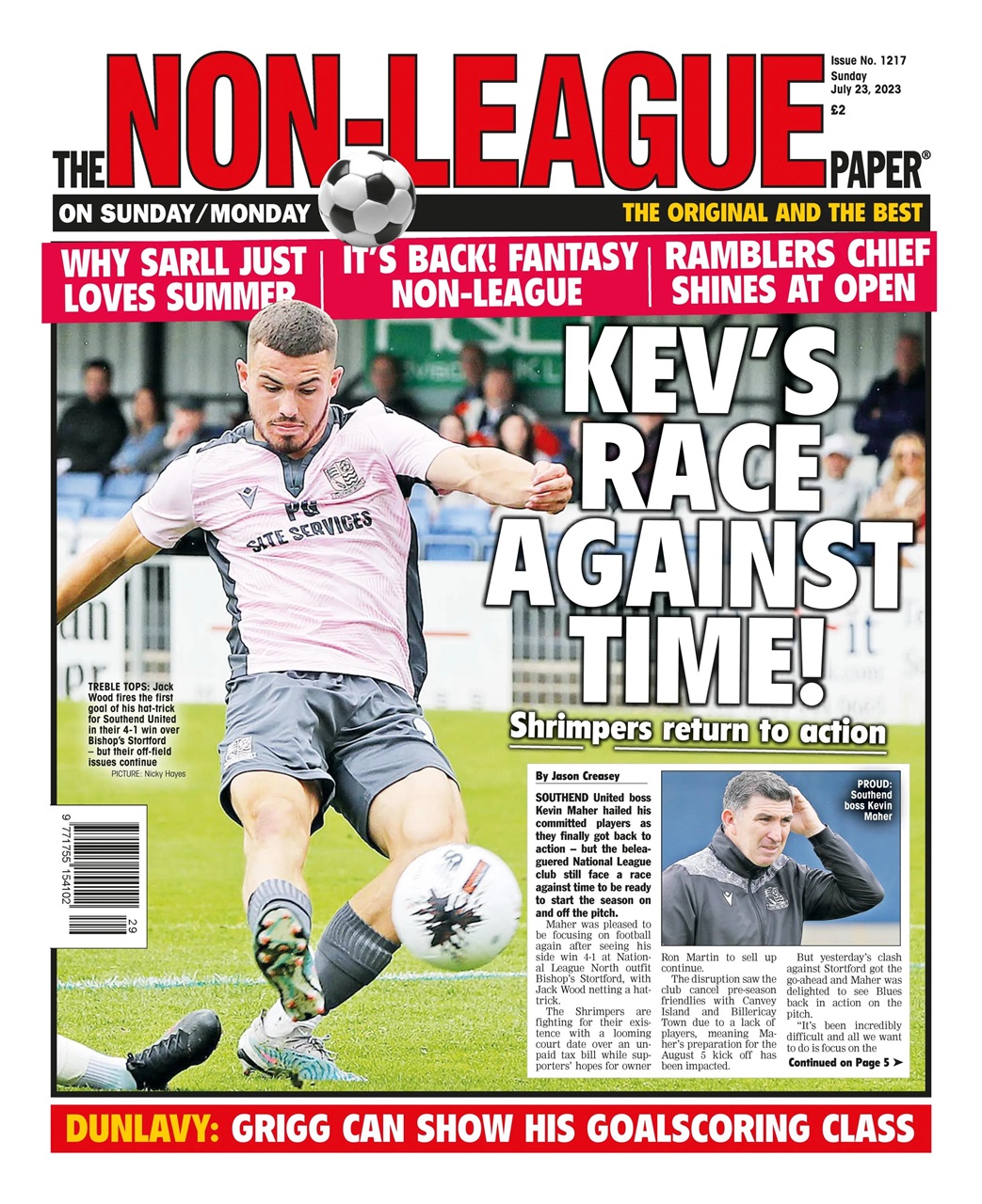 The Non-League Football Paper Magazine - 23-Jul-2023 Back Issue