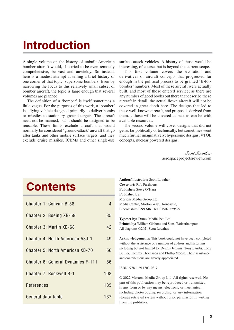 Mortons Books - US Supersonic Bomber Projects Back Issue