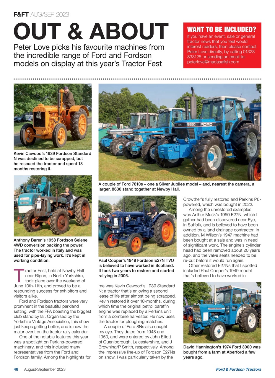 Ford & Fordson Magazine - Aug/Sep 2023 Back Issue
