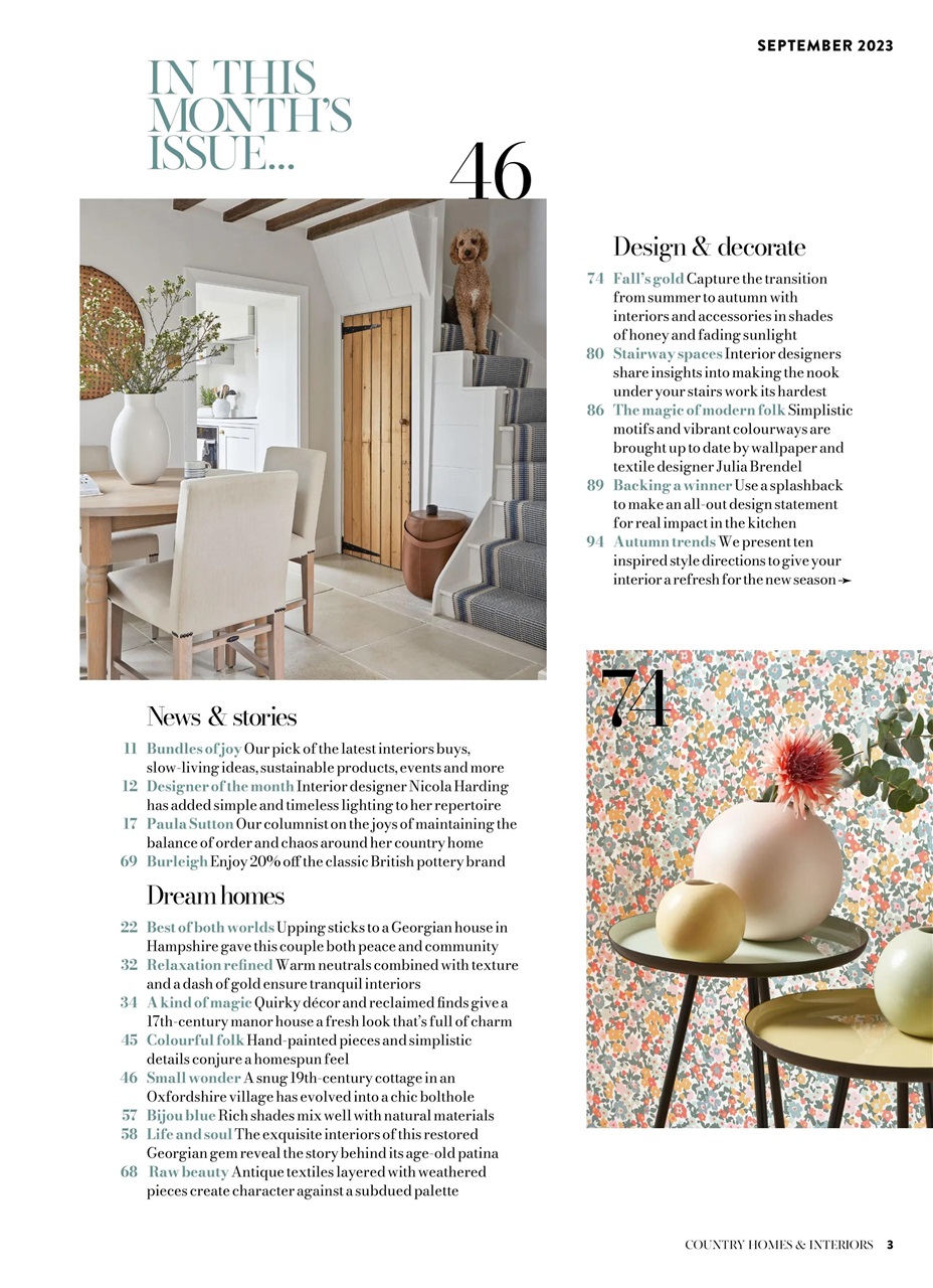 Country Homes & Interiors Magazine - September 2023 Back Issue