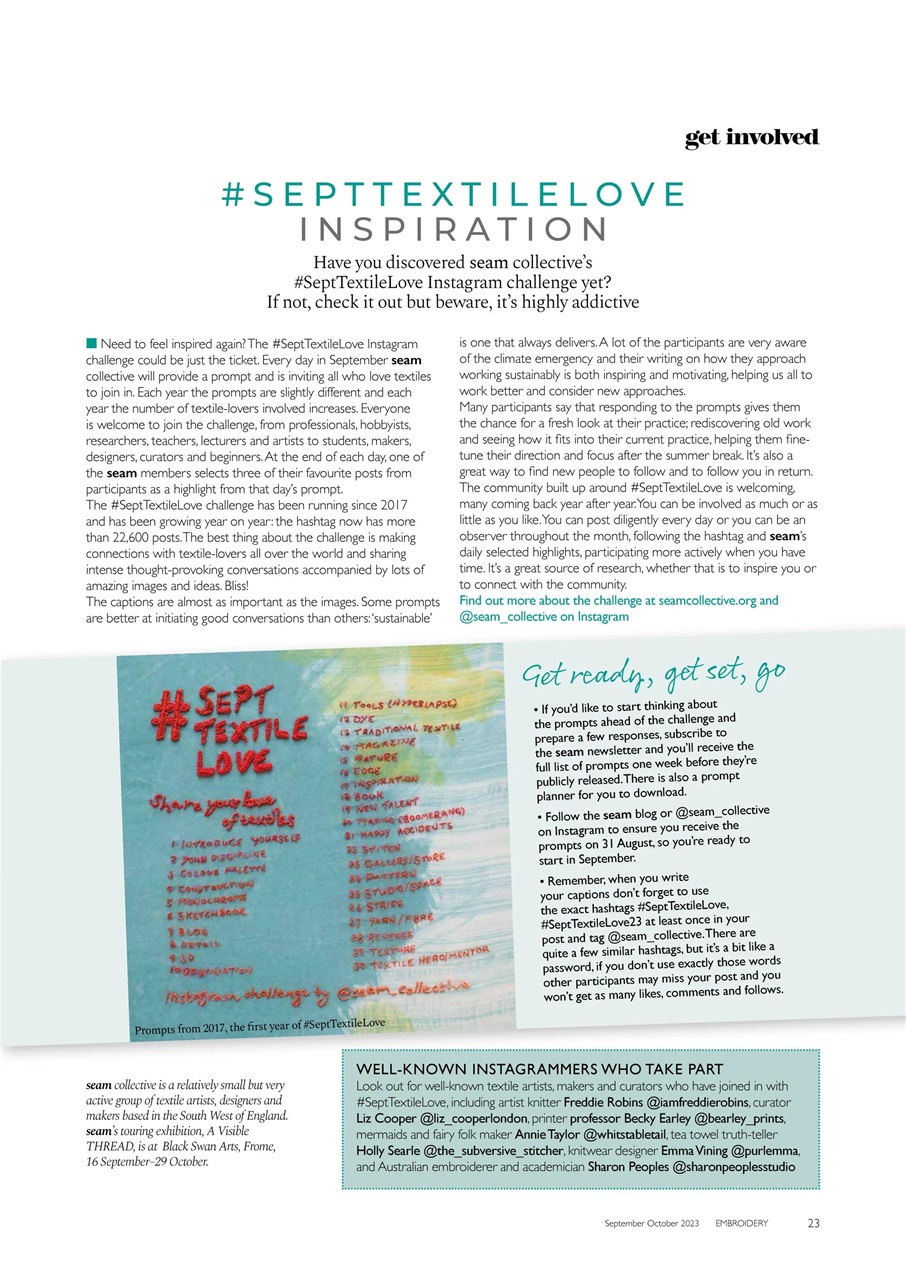 Embroidery Magazine - Sep/Oct 2023 Back Issue