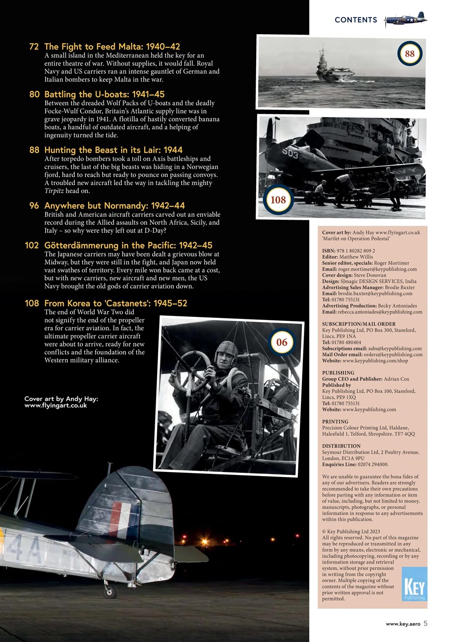Aviation Specials Magazine - Carrier Aircraft of the Propeller Era Back ...
