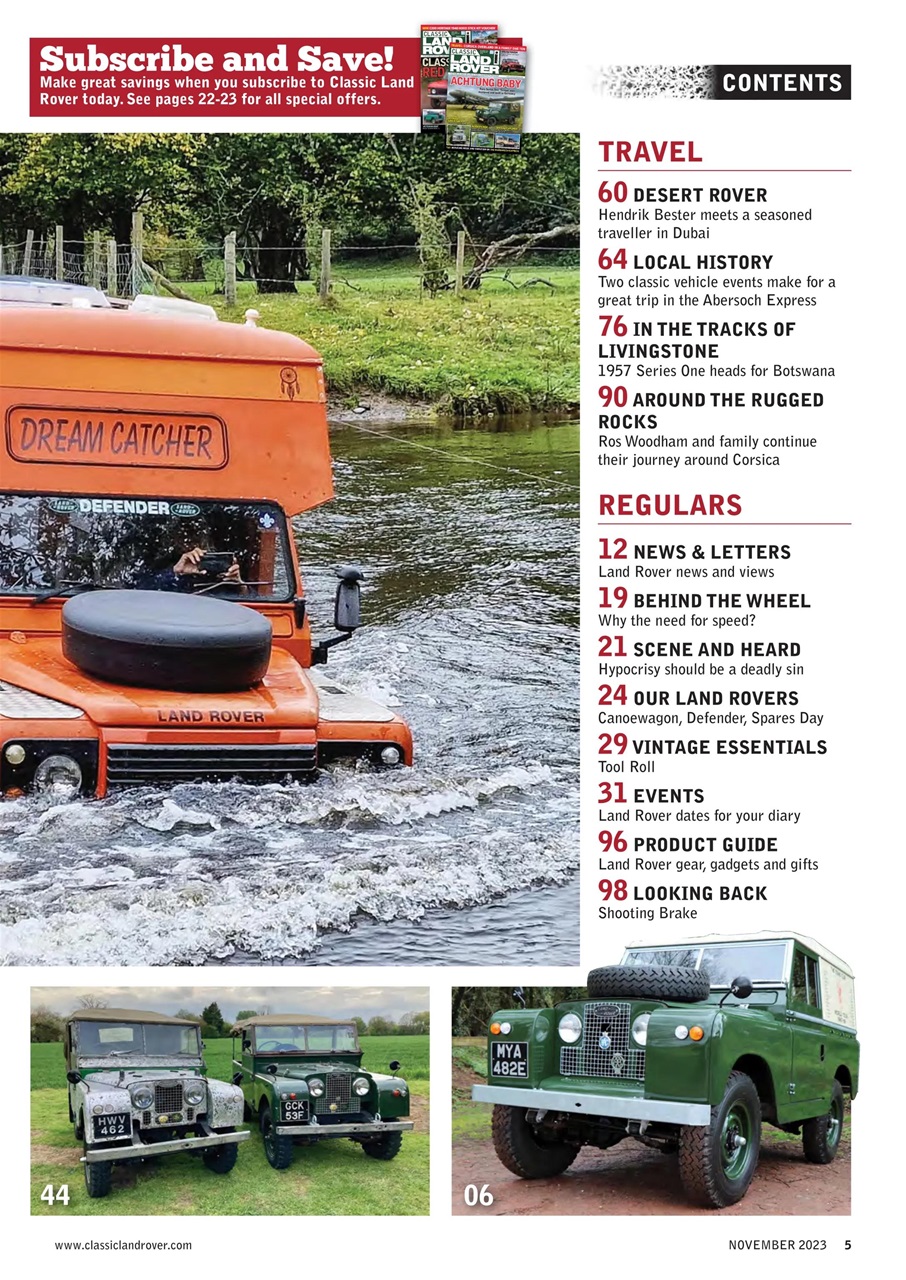 Classic Land Rover Magazine - November 2023 Back Issue