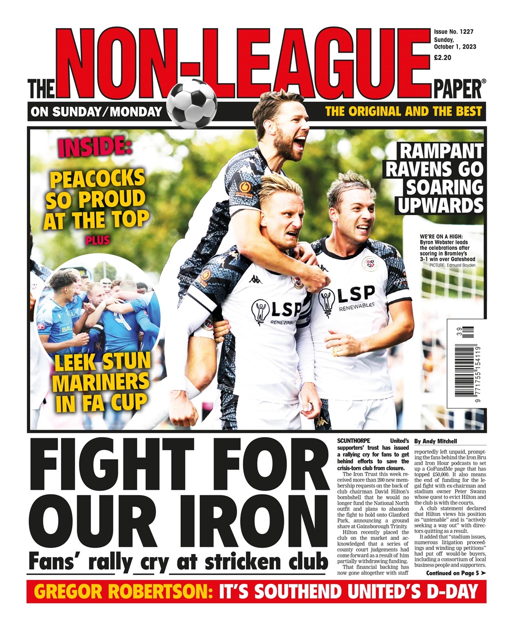 The Non-League Football Paper Magazine - 1st October 2023 Back Issue