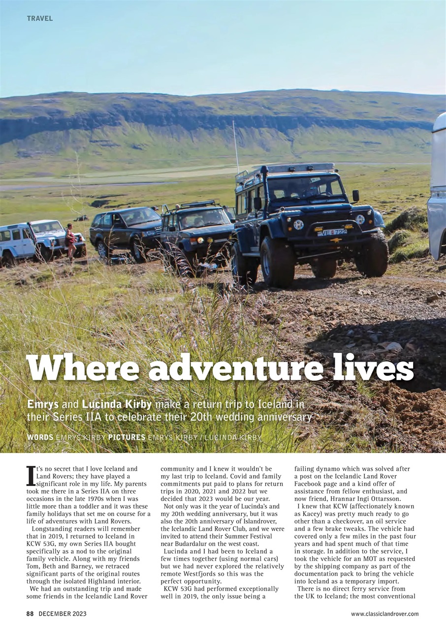 Classic Land Rover Magazine - December 2023 Back Issue