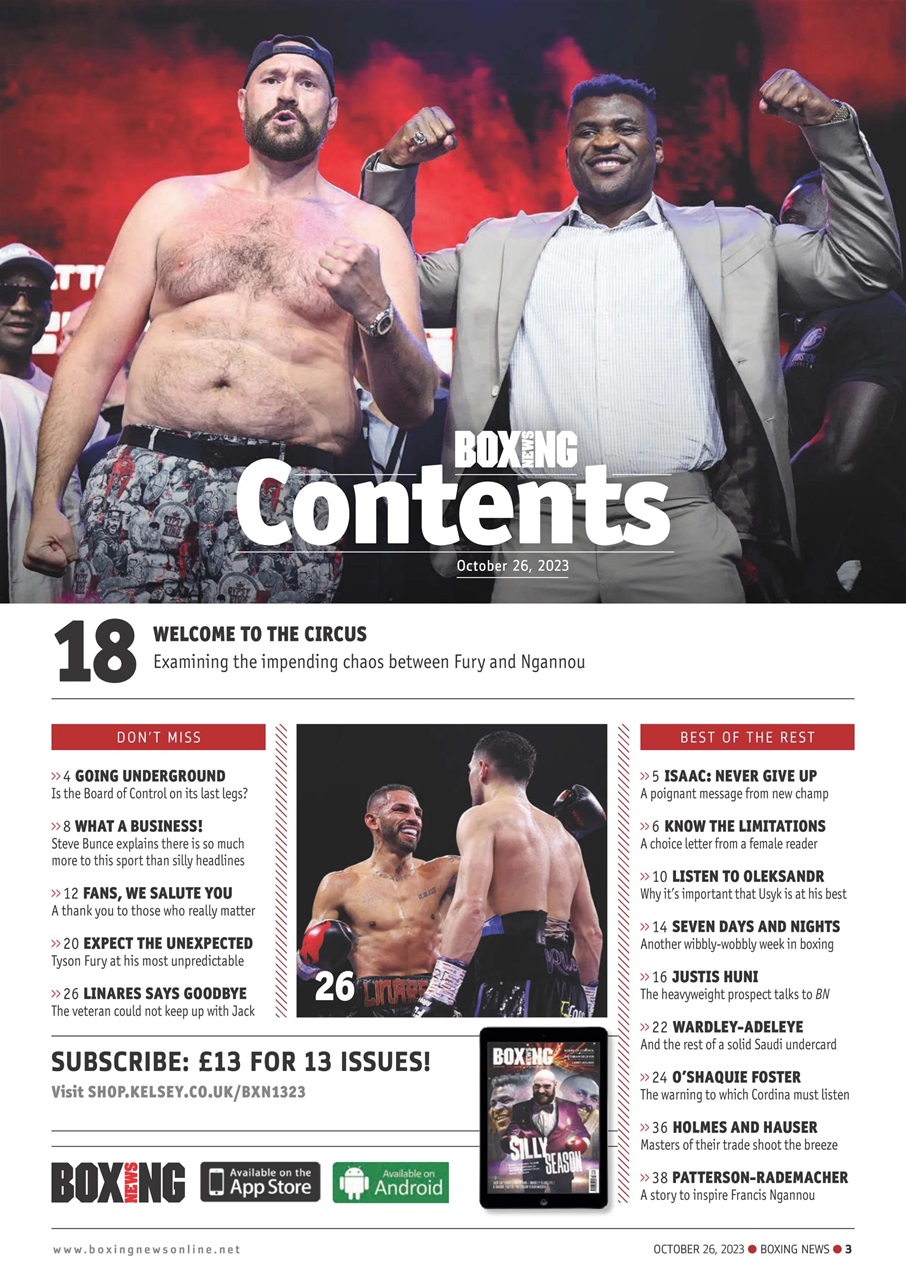 Boxing News Magazine - 26-Oct 2023 Back Issue
