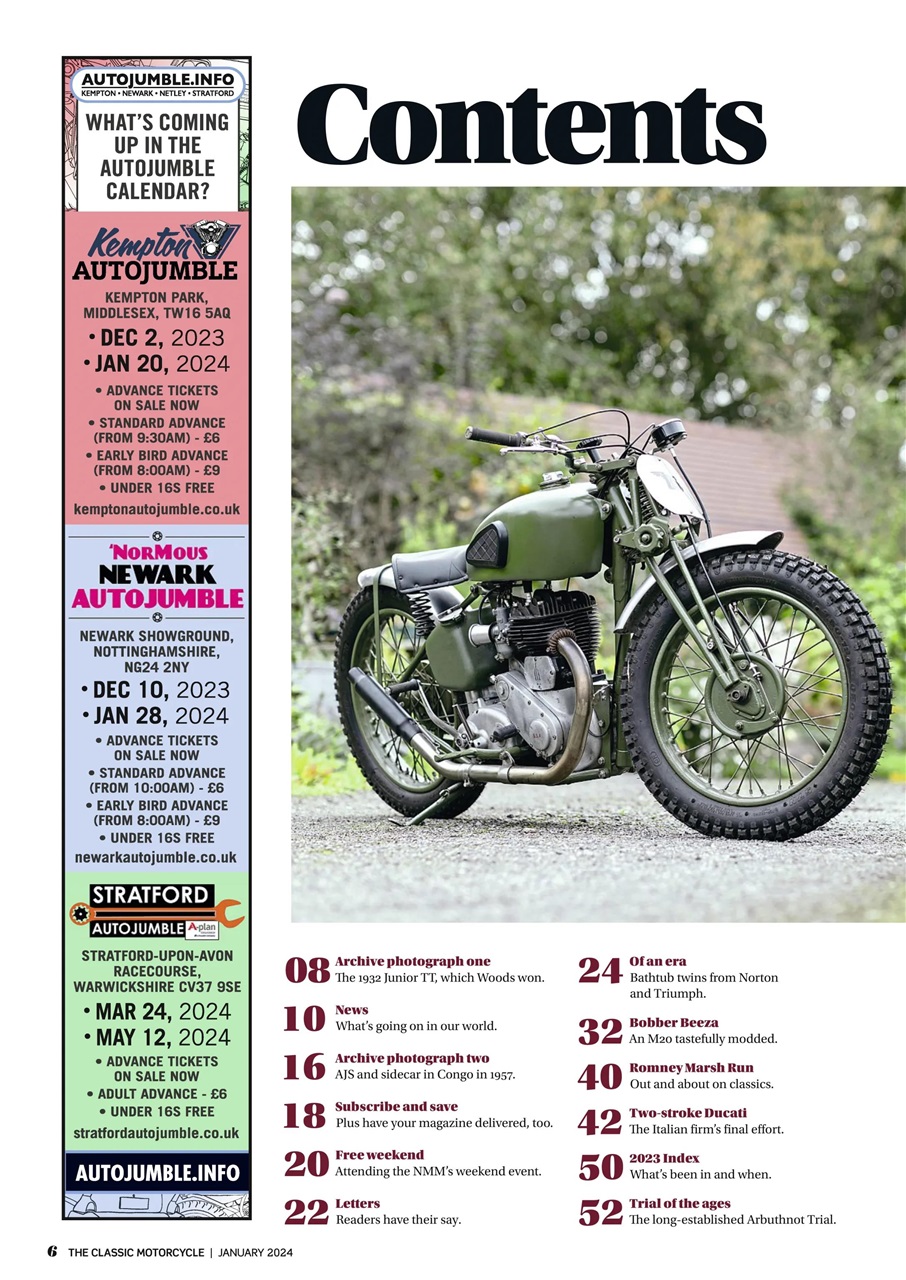 The Classic MotorCycle Magazine - January 2024 Back Issue