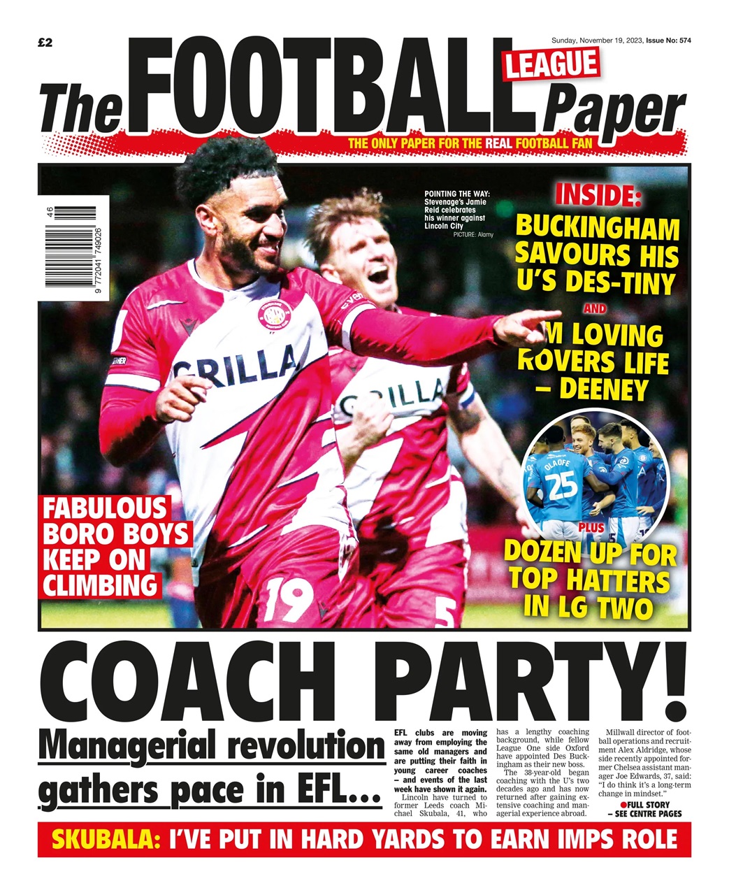 The Football League Paper Magazine - 19-Nov-2023 Back Issue