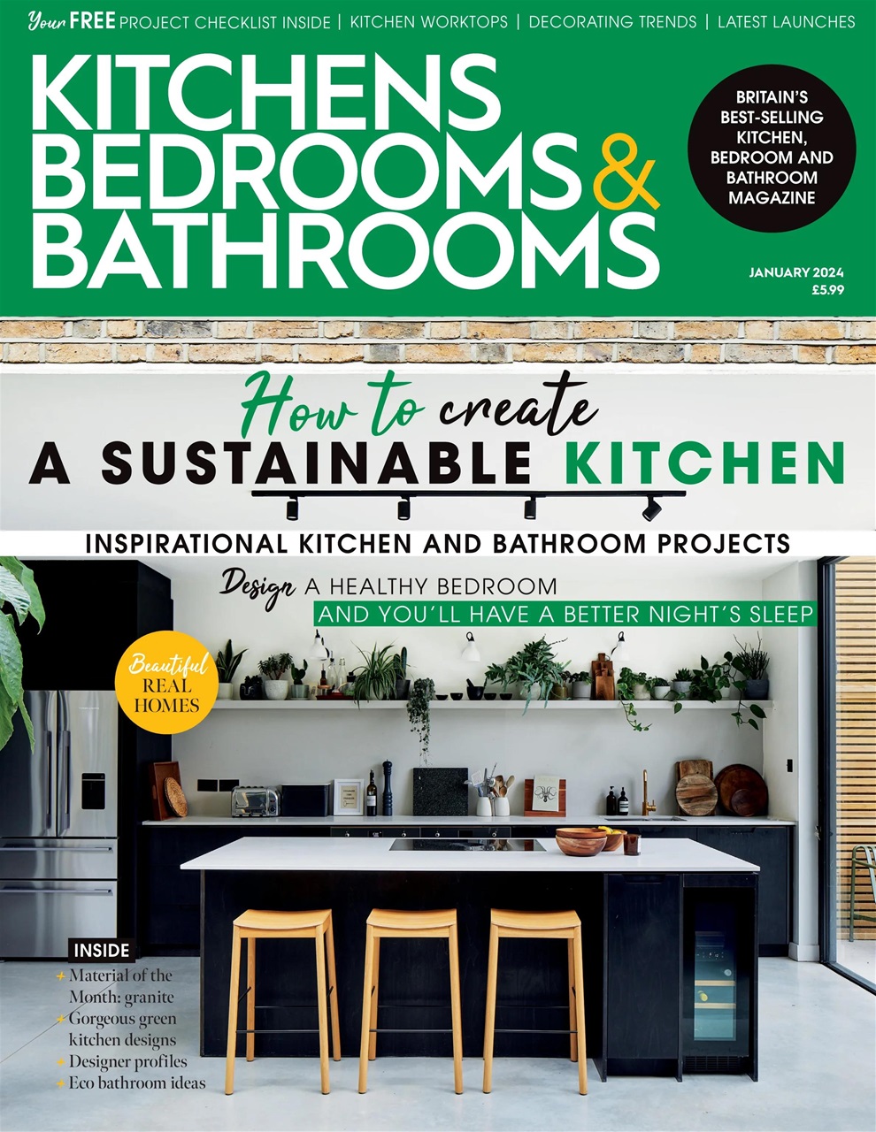 Kitchens Bedrooms & Bathrooms magazine - January 2024 Back Issue
