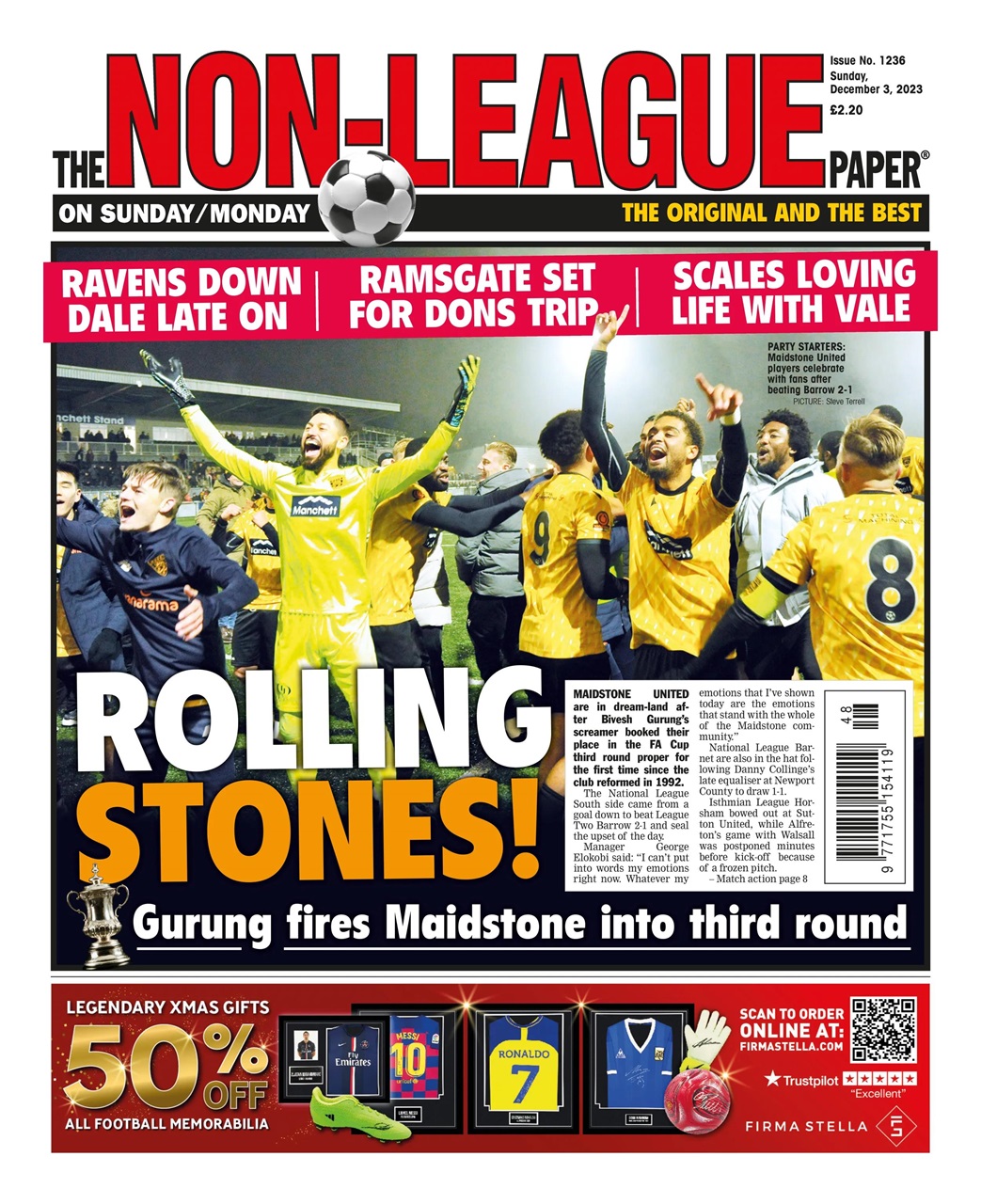 The Non-League Football Paper Magazine - 3-Dec-2023 Back Issue