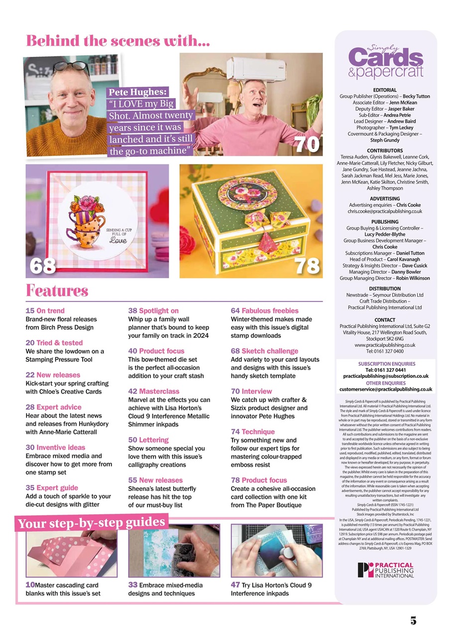 Simply Cards & Papercraft Magazine - Issue 252 Back Issue Simply Cards & Papercraft Magazine - Issue 252 Back Issue