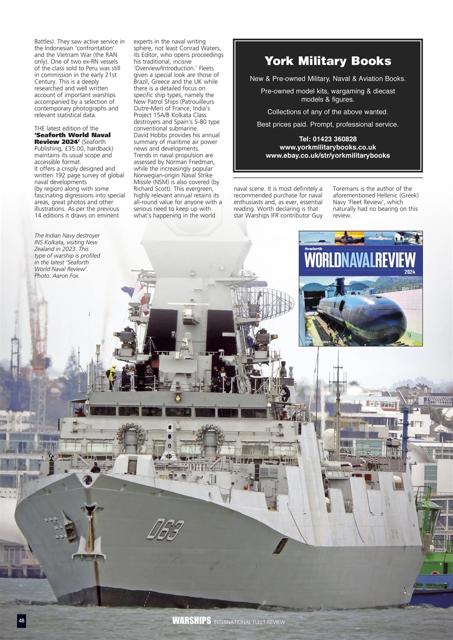 Warships International Fleet Review Magazine - January 2024 Back Issue