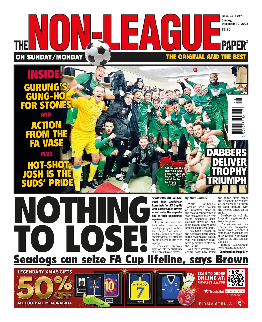 The Non-League Football Paper Magazine - 10-Dec-2023 Back Issue