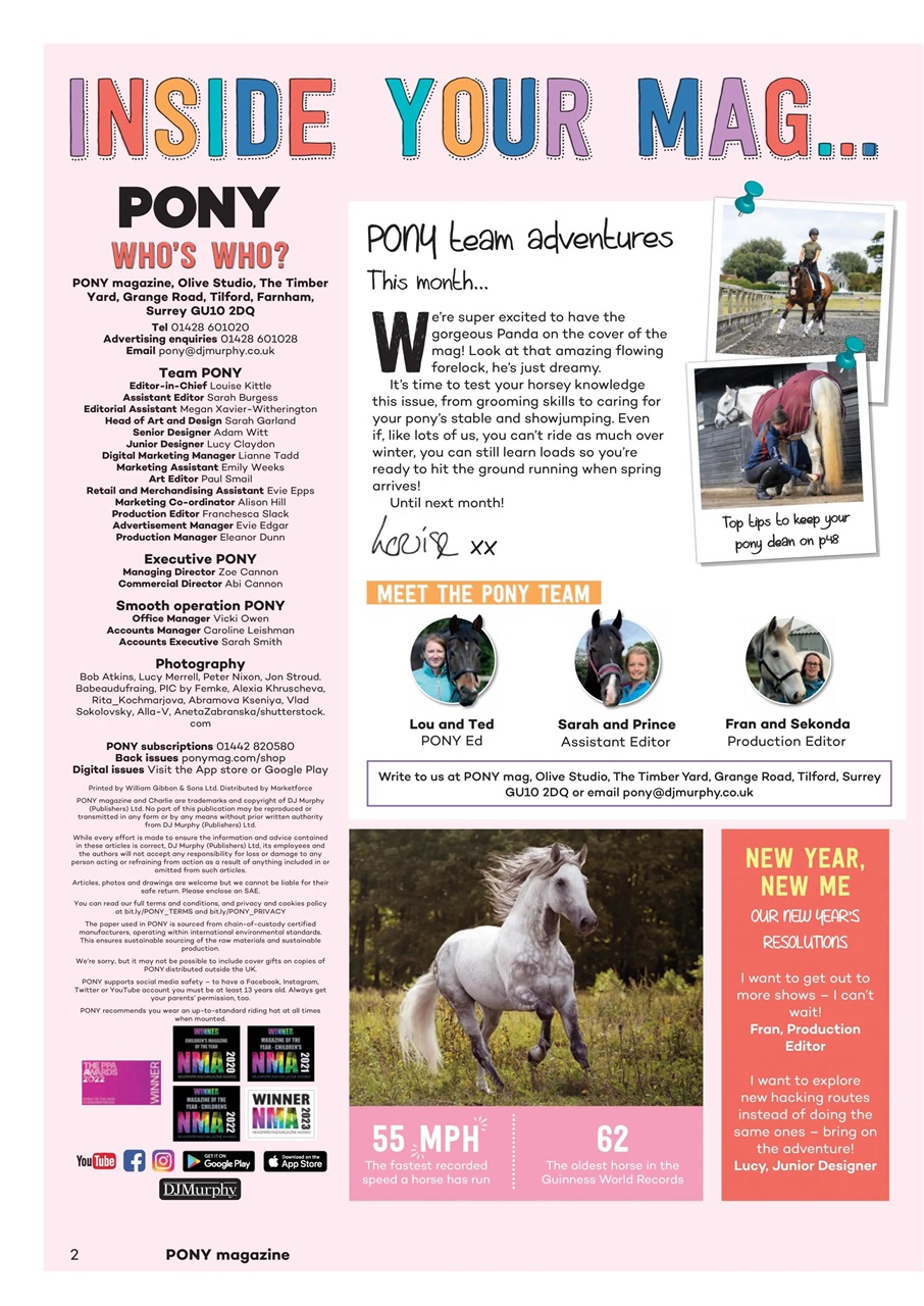 Pony Magazine - PONY February 2024 Back Issue