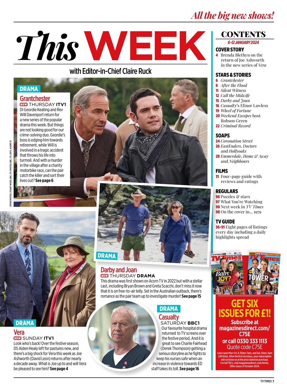 TV Times Magazine - 6 Jan 2024 Back Issue
