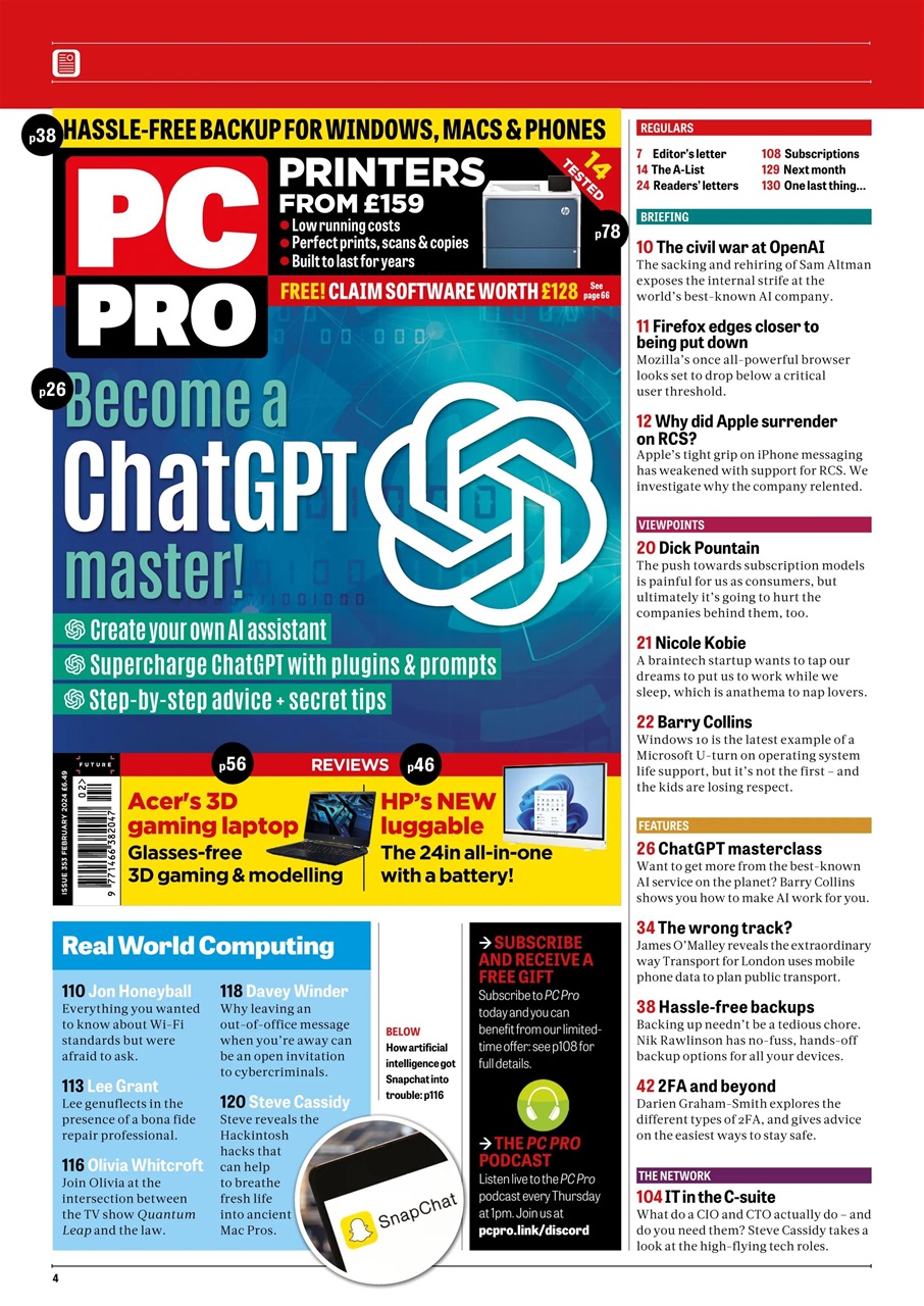 PC Pro Magazine - February 2024 Back Issue