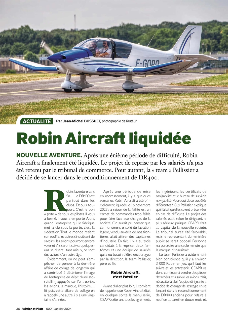 Aviation et Pilote Magazine - Janvier 2024 Edición anterior