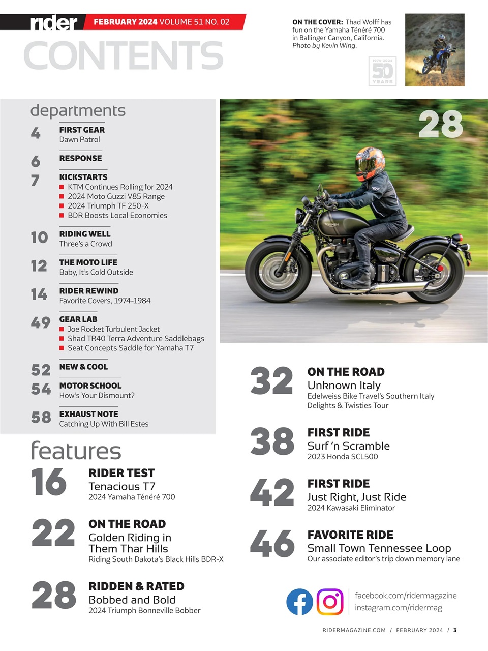 Rider Magazine - February 2024 Back Issue