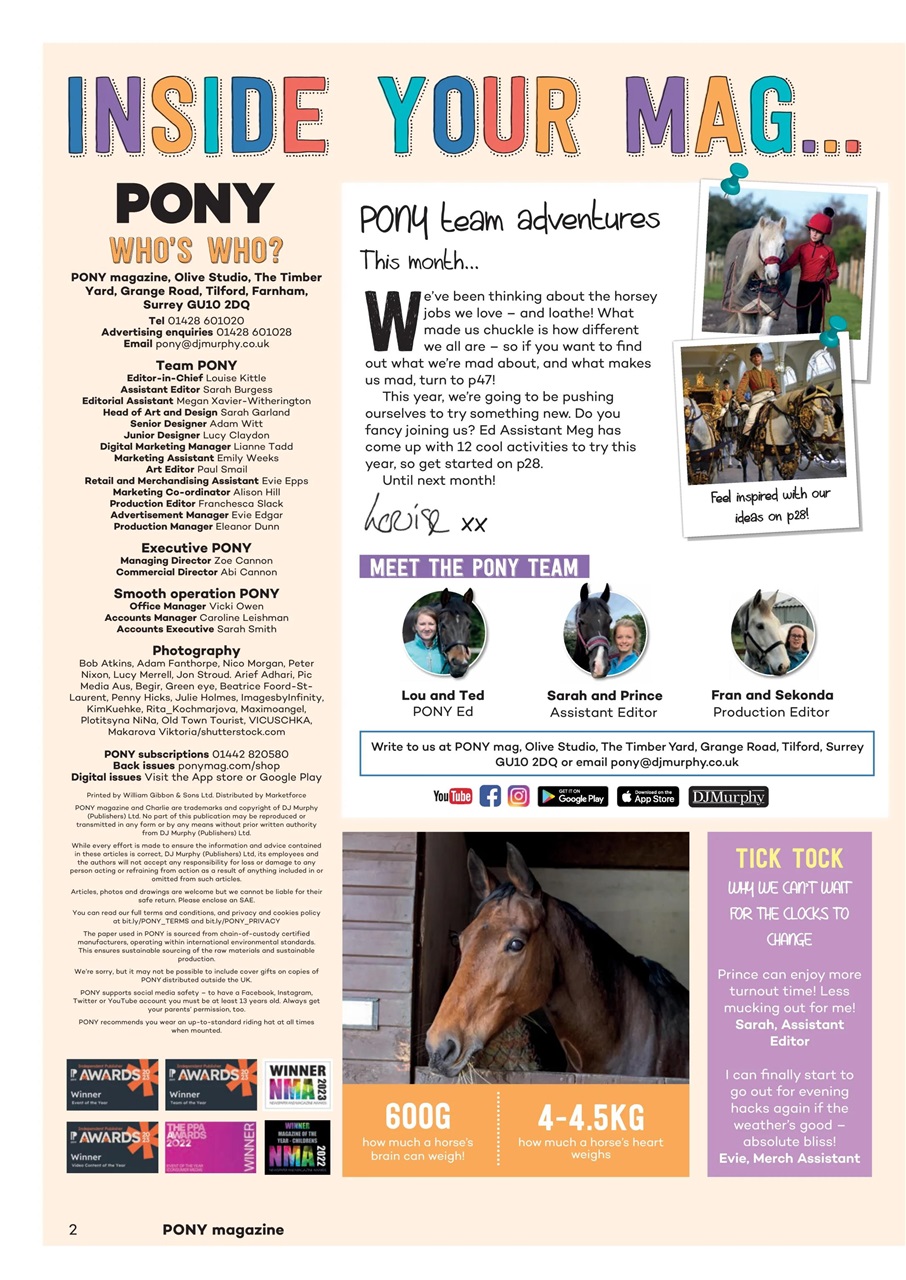 Pony Magazine - PONY Magazine – March 2024 Back Issue