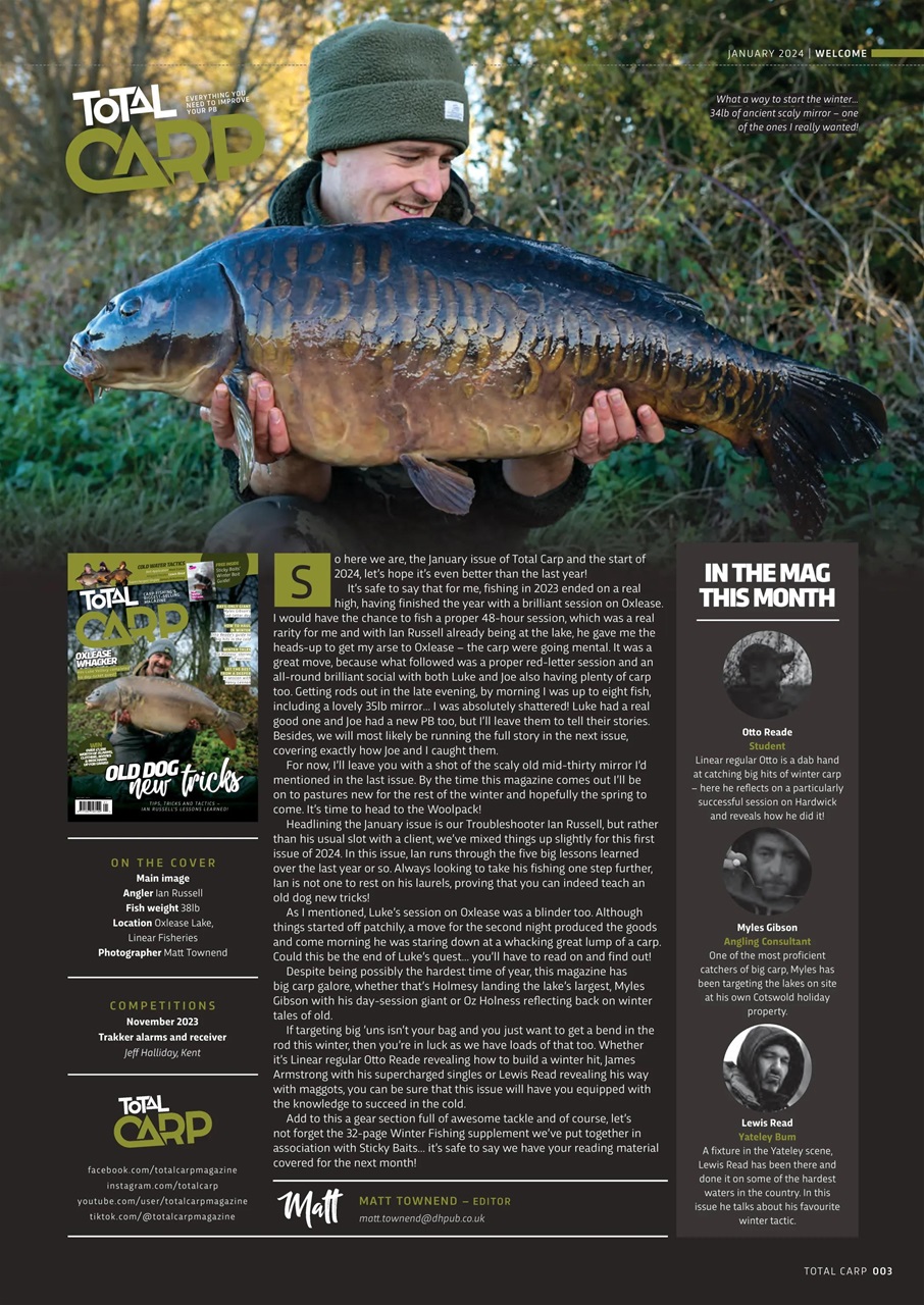 Total Carp Magazine - January 2024 Back Issue