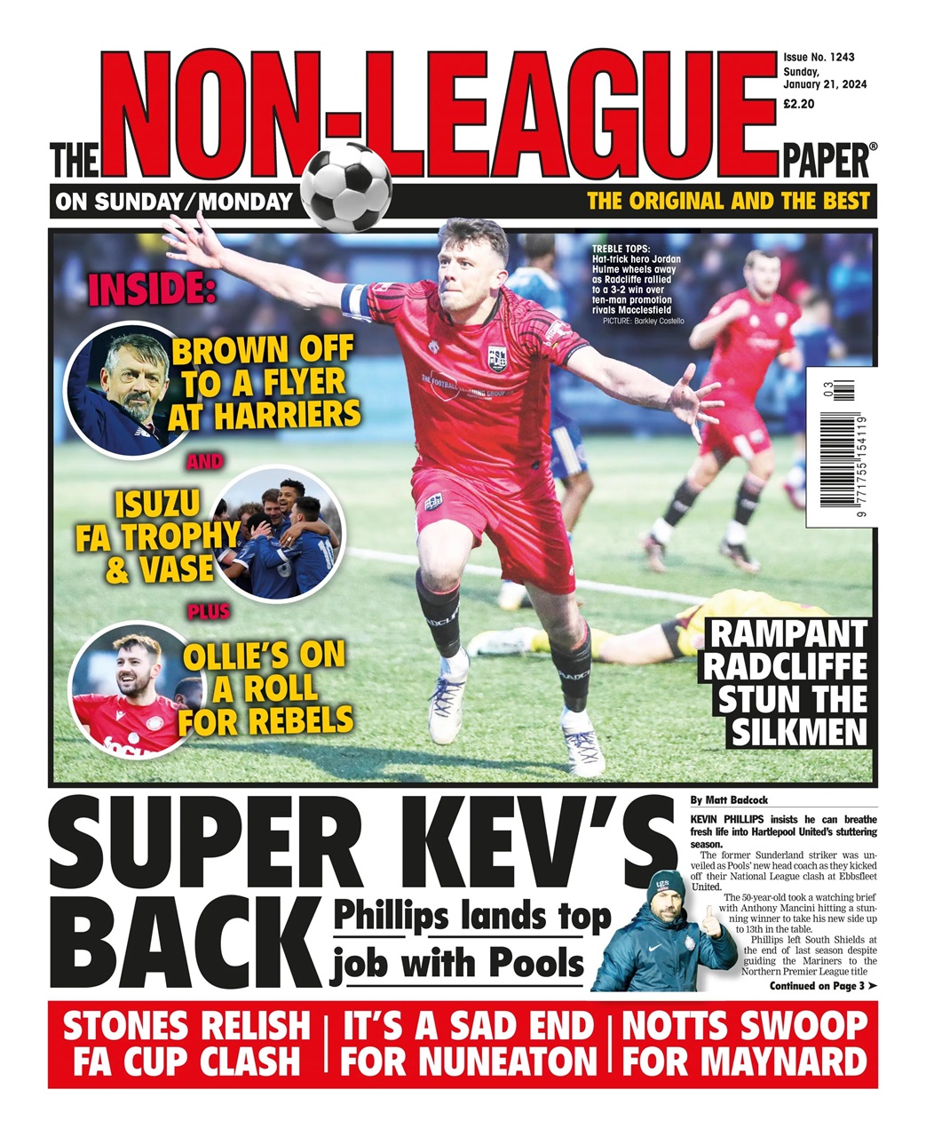 The Non-League Football Paper Magazine - 21 Jan 2024 Back Issue