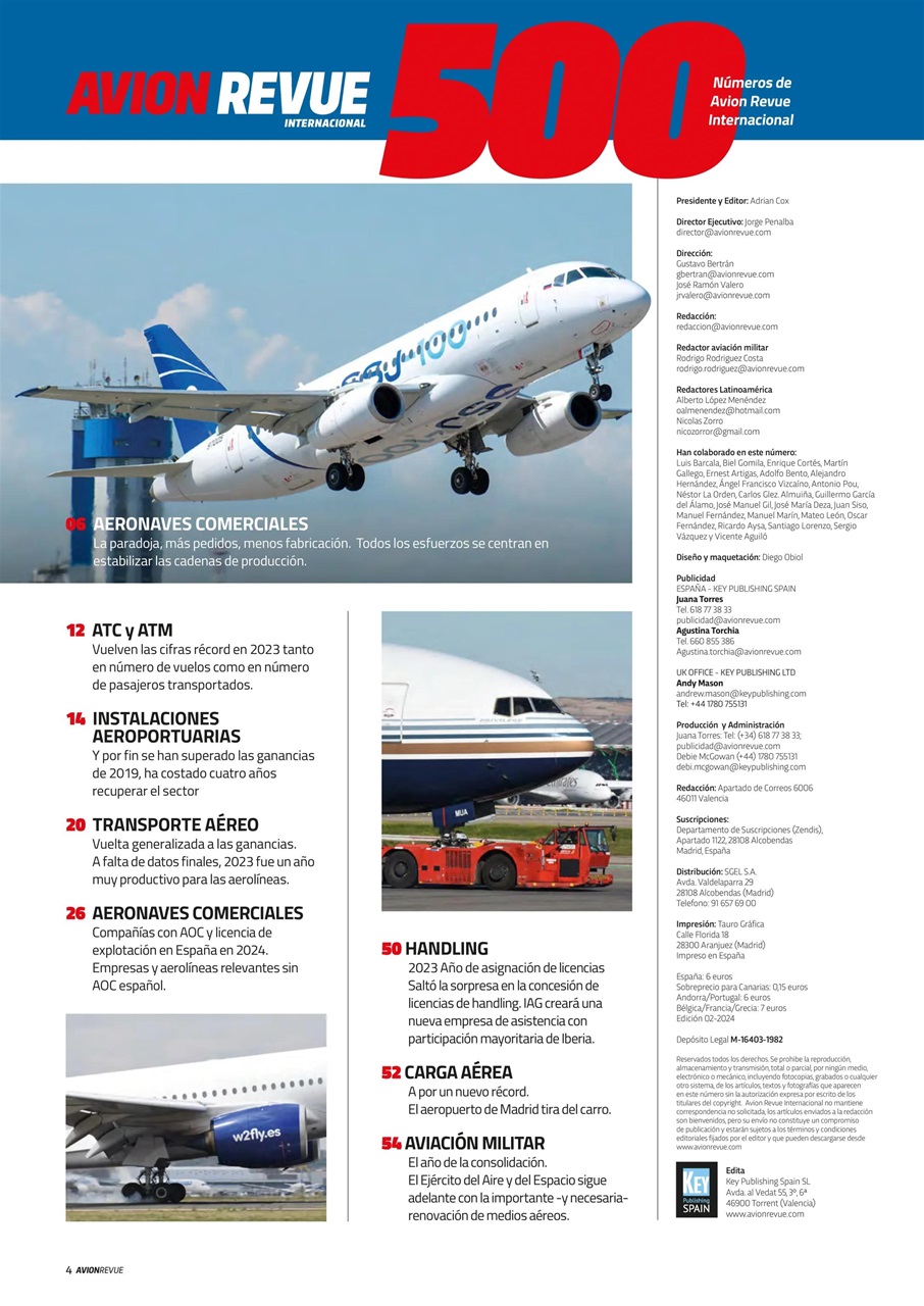 Avion Revue Internacional Magazine - Anuario 2024 Back Issue