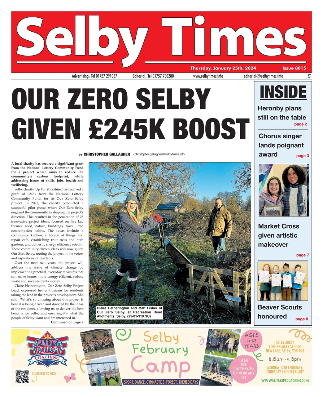 Selby Times Magazine - January 25th 2024 Back Issue