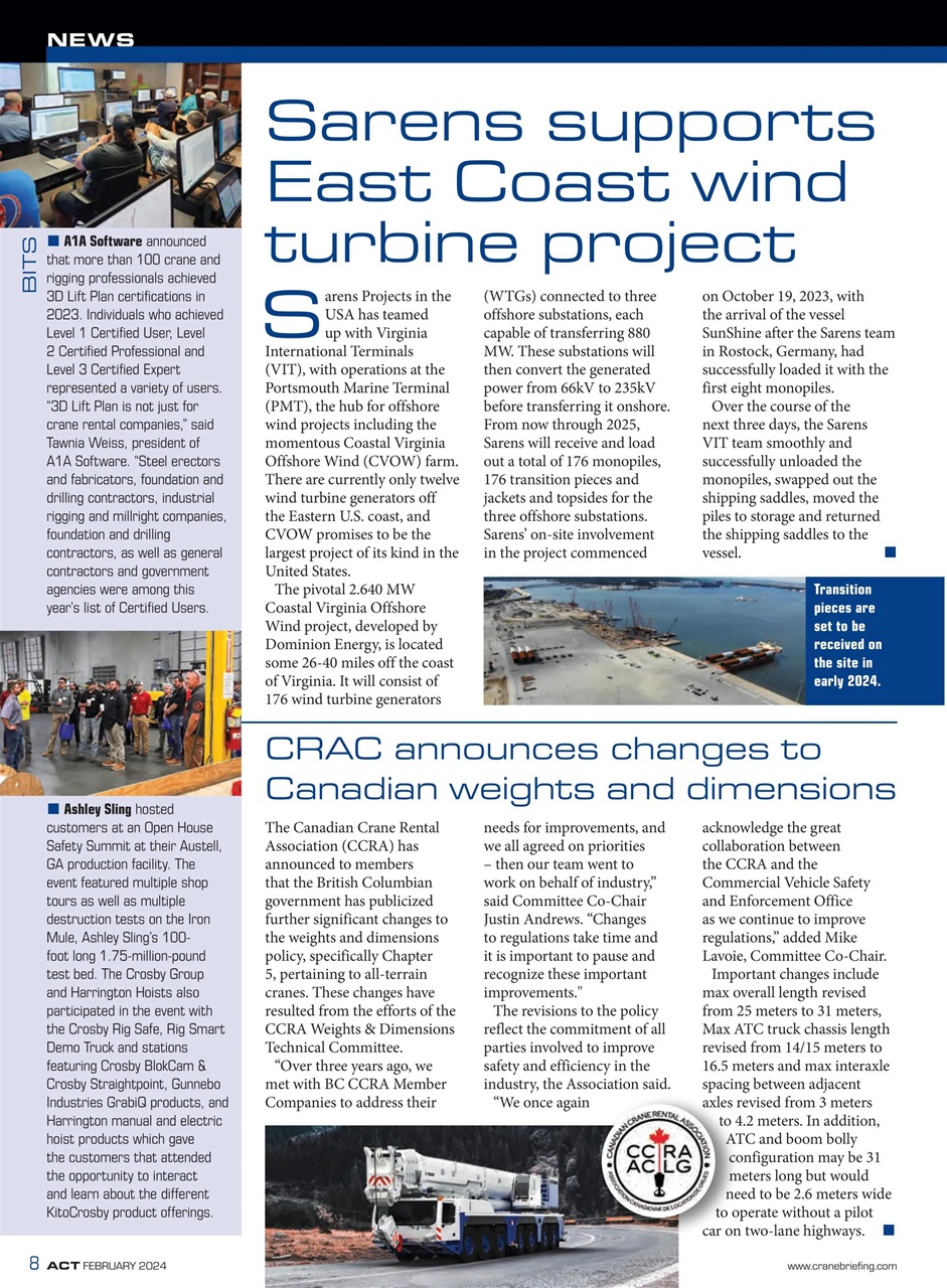 American Cranes & Transport Magazine - February 2024 Back Issue