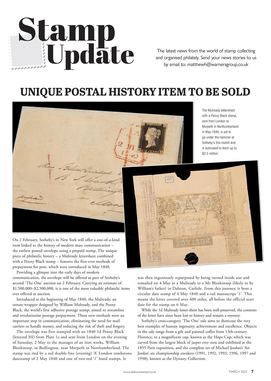 Stamp Collector Magazine - March 2024 Back Issue