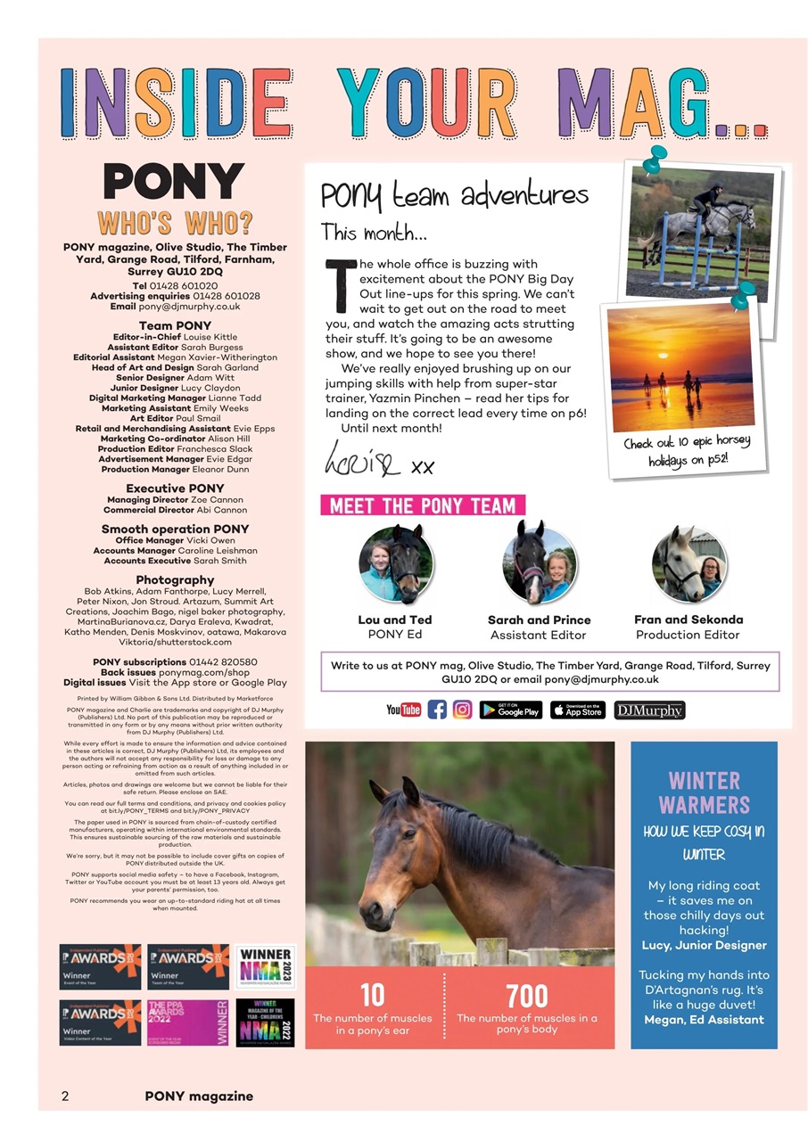 Pony Magazine - PONY Magazine – Spring 2024 Back Issue