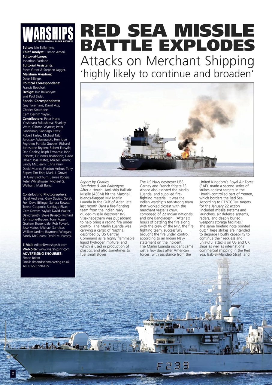 Warships International Fleet Review Magazine - March 2024 Back Issue