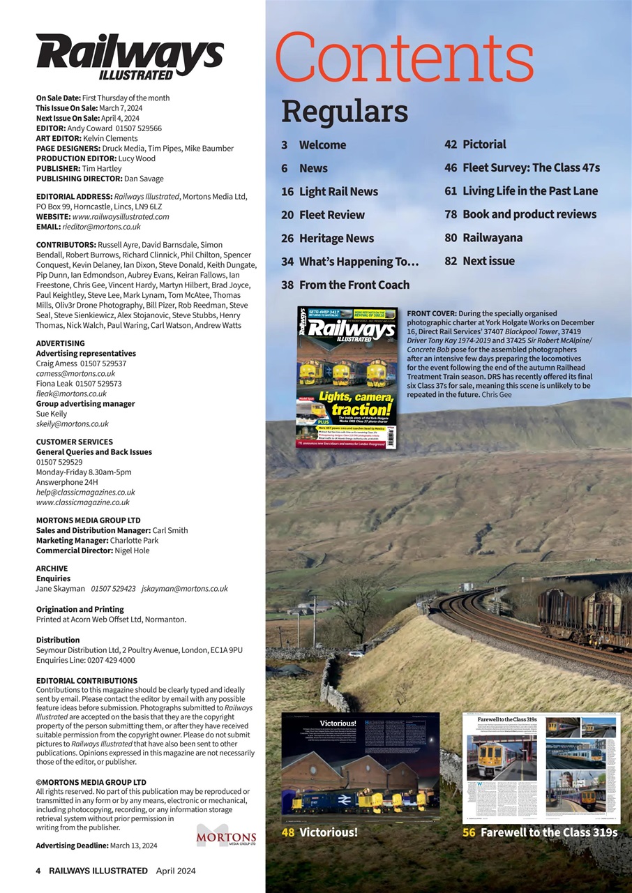 Railways Illustrated Magazine - April 2024 Back Issue