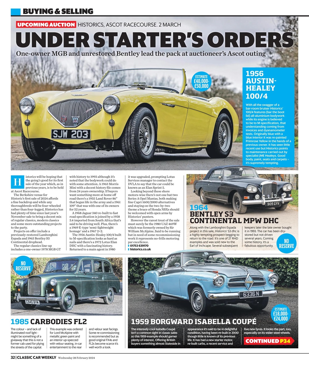 Classic Car Weekly Magazine - 28-Feb-2024 Back Issue