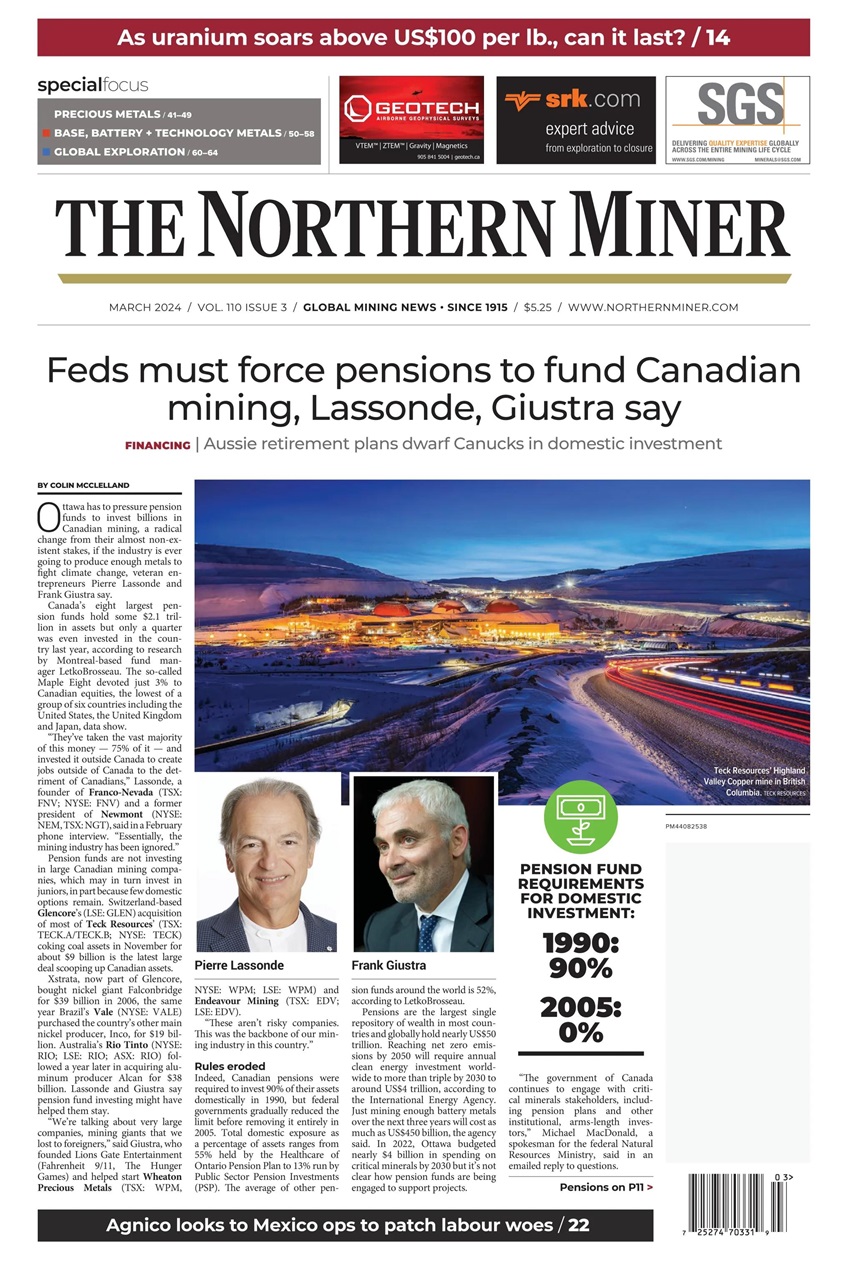 The Northern Miner Magazine - March 2024 Back Issue