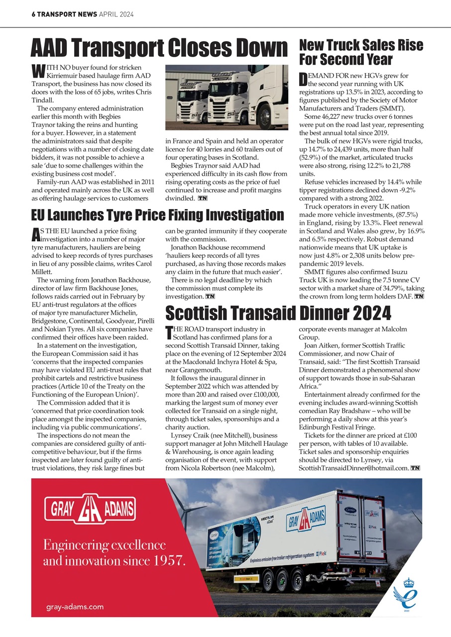 Transport News Magazine - Transport News April 2024 Back Issue