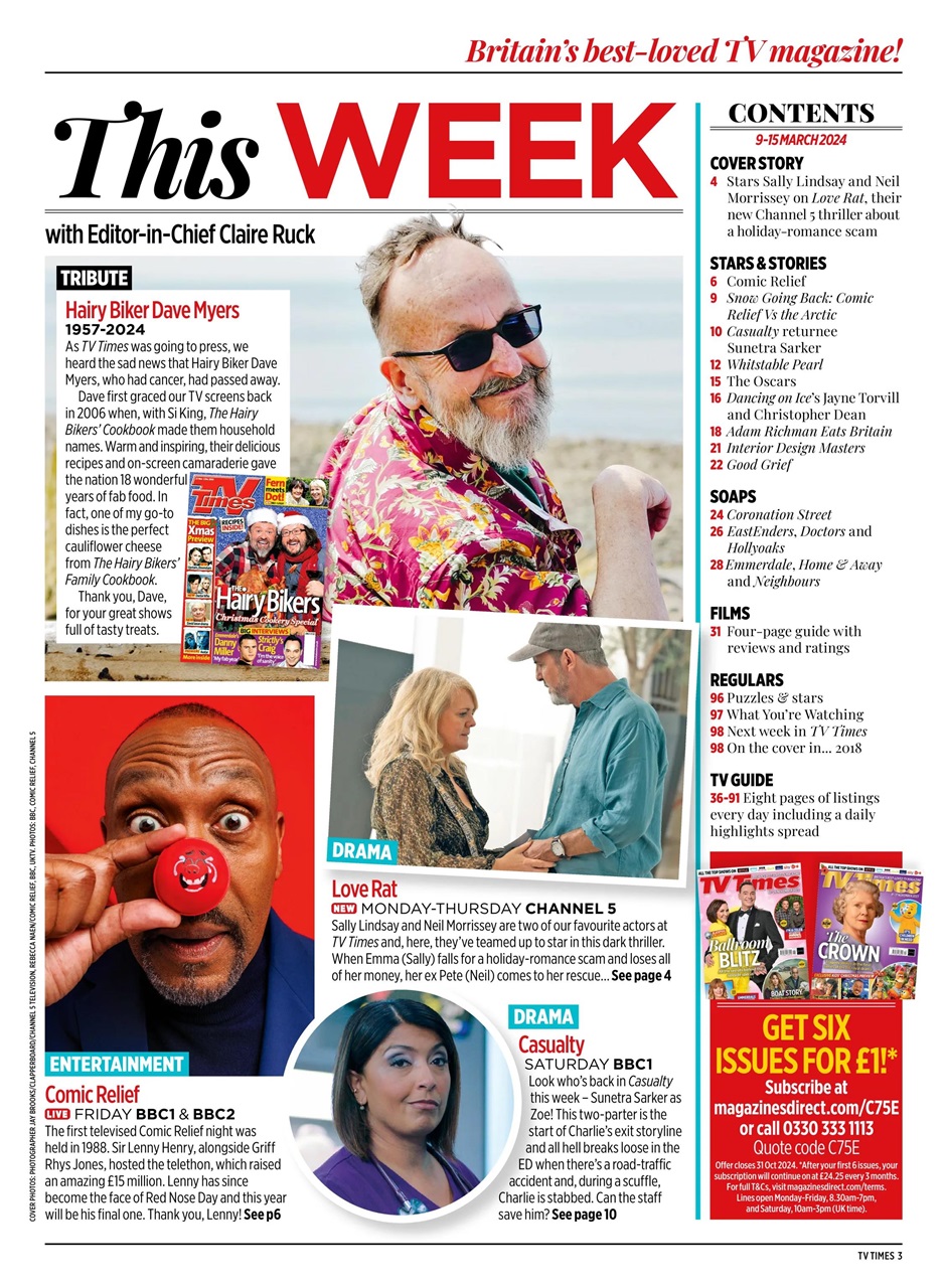 TV Times Magazine - 9 Mar 2024 Back Issue