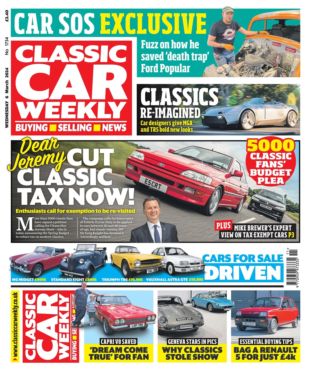Classic Car Weekly Magazine - 06-Mar-2024 Back Issue