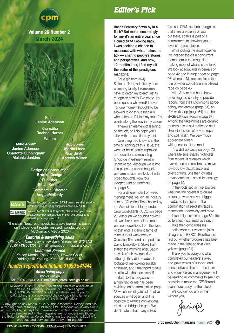 Crop Production Magazine - March 2024 Back Issue