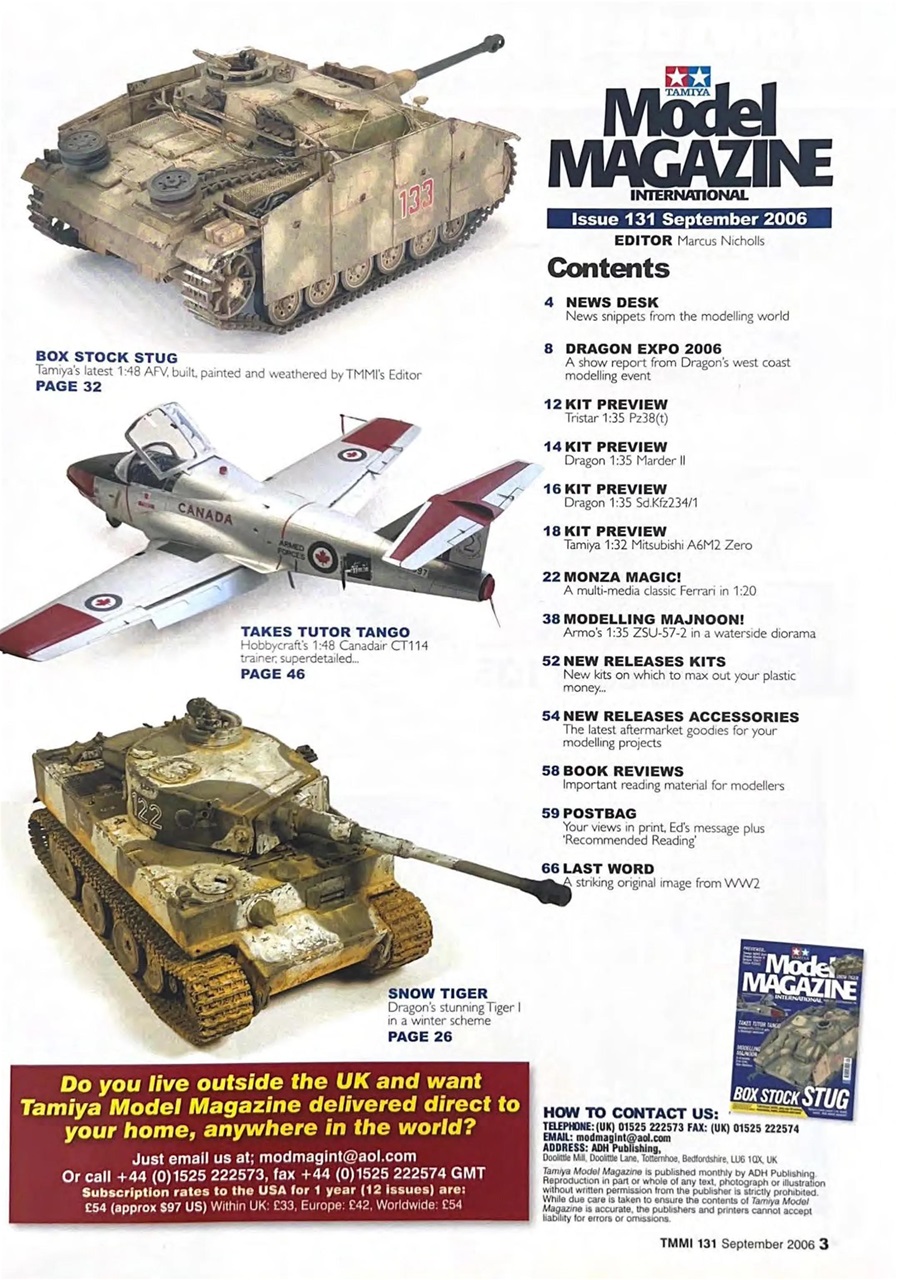 Tamiya Model Magazine - 131 Back Issue