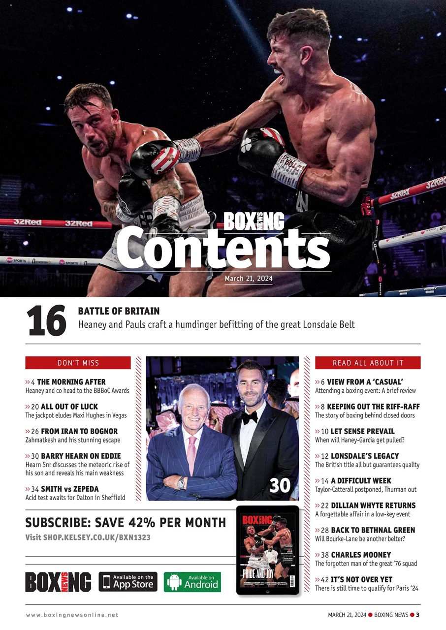 Boxing News Magazine - 21-Mar 2024 Back Issue