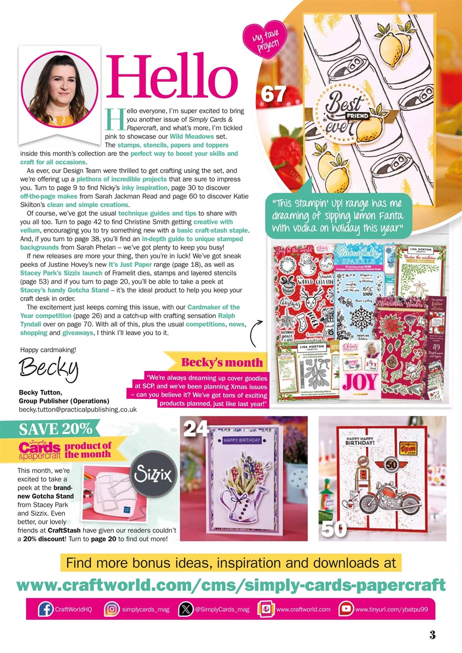 Simply Cards & Papercraft Magazine - Issue 256 Back Issue