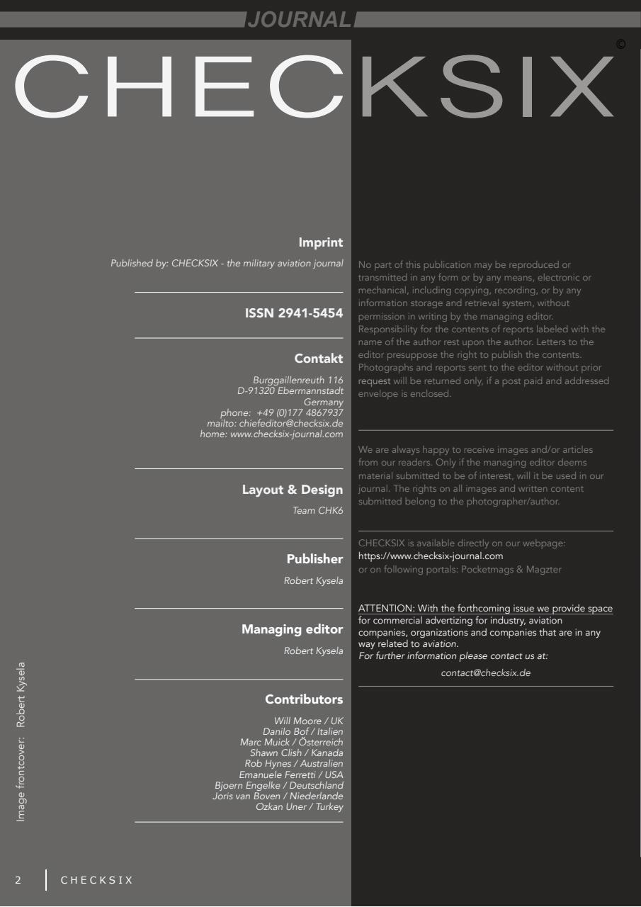 CHECKSIX - The Military Aviation Journal Magazine - Issue2 / 2024 Back Issue