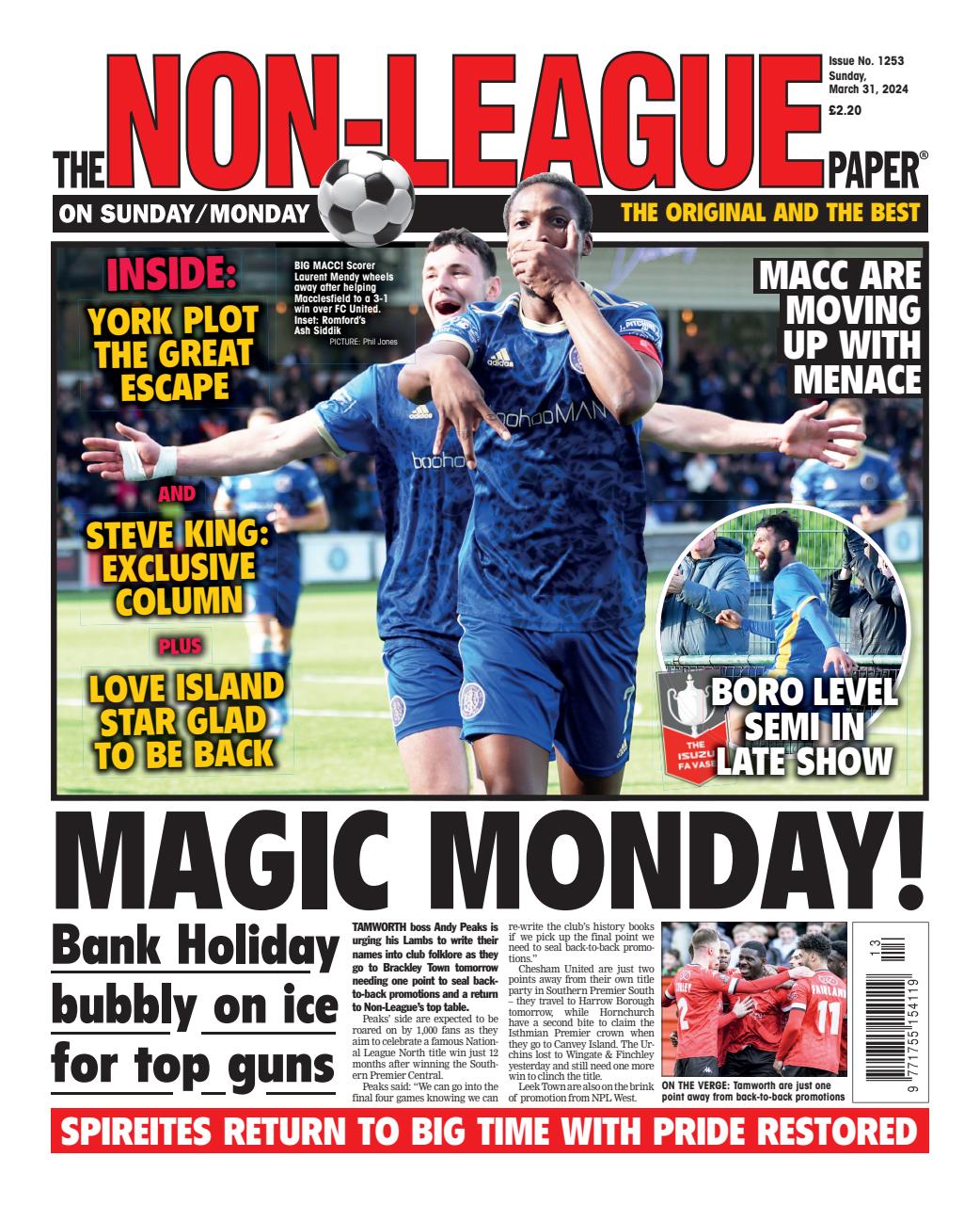 The Non-League Football Paper Magazine - 31 March 2024 Back Issue