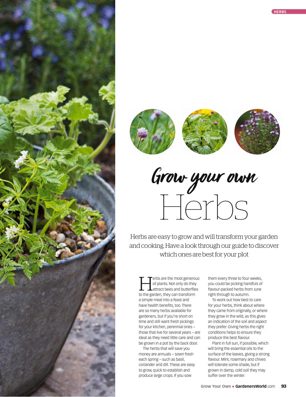 BBC Gardeners’ World Magazine - Grow your own Special Issue