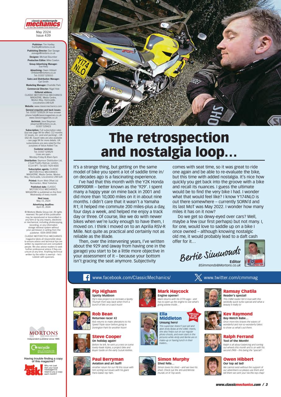 Classic Motorcycle Mechanics Magazine - May 2024 Back Issue