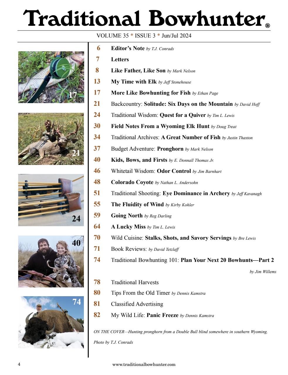Traditional Bowhunter Magazine - JunJul 2024 Back Issue