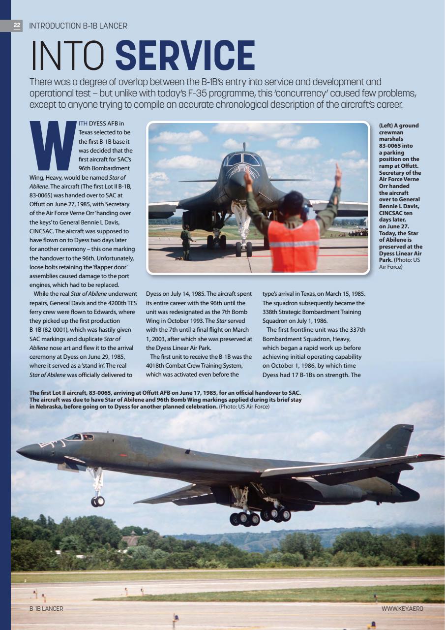 Aviation Specials Magazine - B-1B Lancer Back Issue