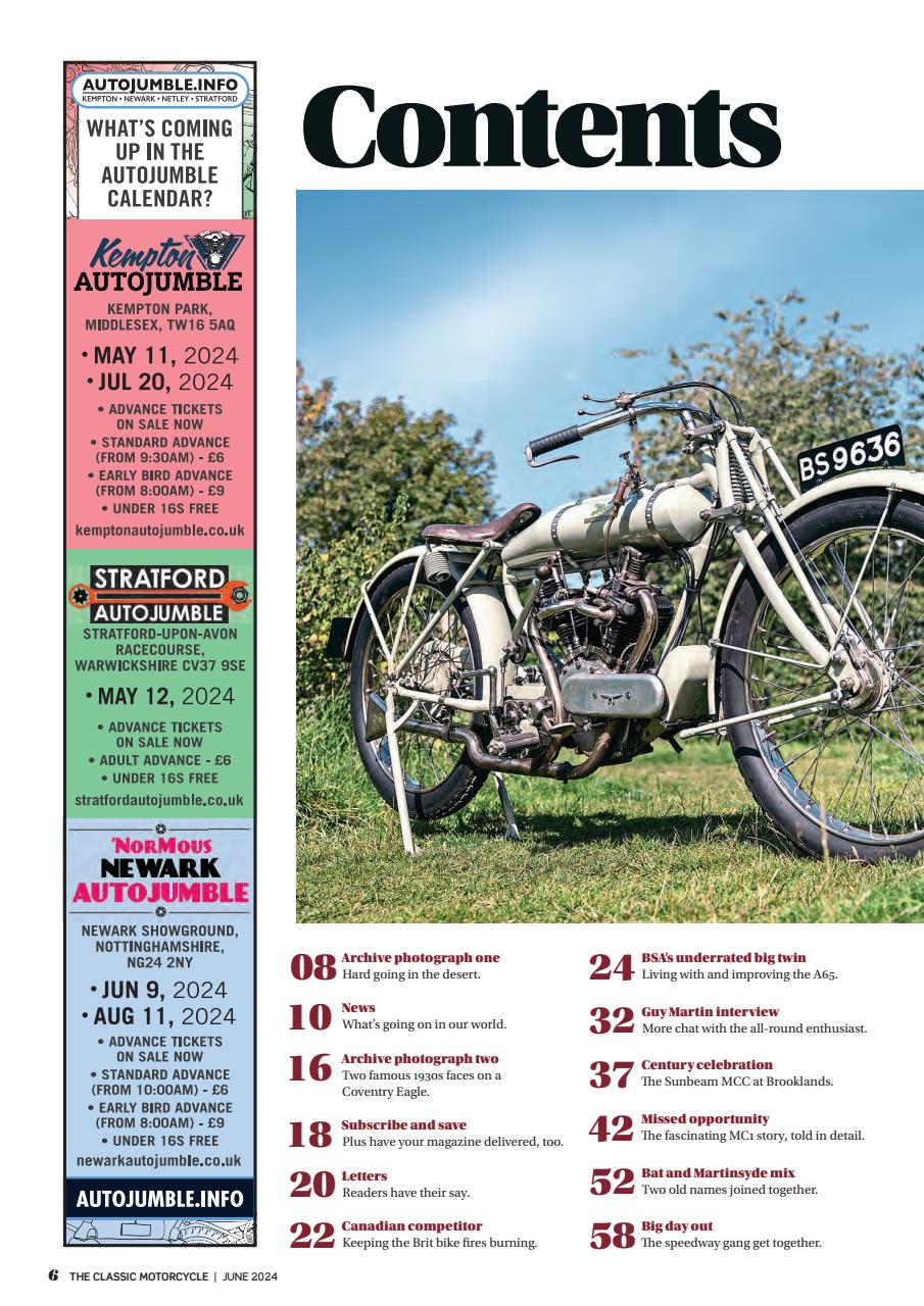 The Classic MotorCycle Magazine - June 2024 Back Issue