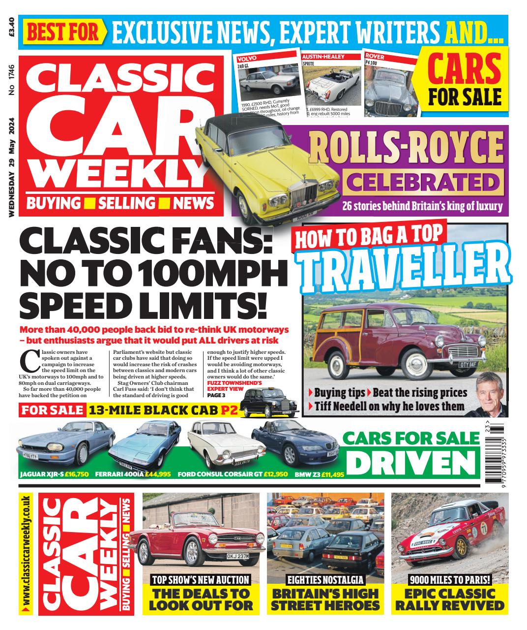 Classic Car Weekly Magazine - 29-May-2024 Back Issue