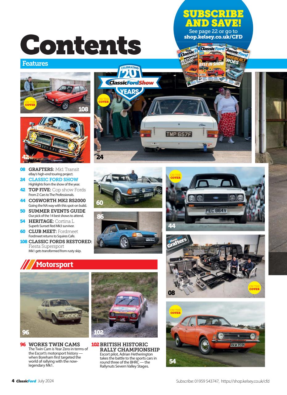 Classic Ford Magazine Subscriptions and Jul-24 Issue